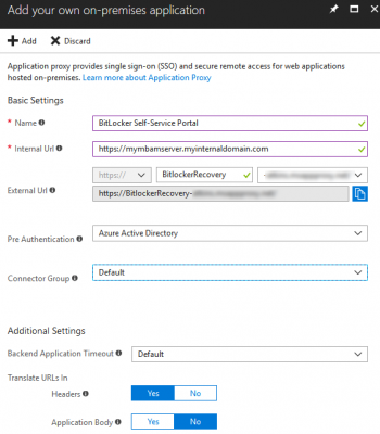 BitLocker Self-Service via Azure Application Proxy – Modern Workplace ...